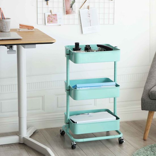 Metal Rolling Cart - Rolling Cart | SONGMICS