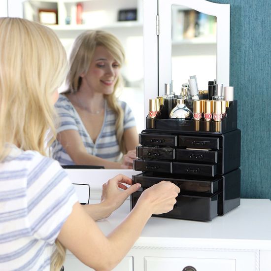Black Makeup Organizer - Makeup Organizer | SONGMICS