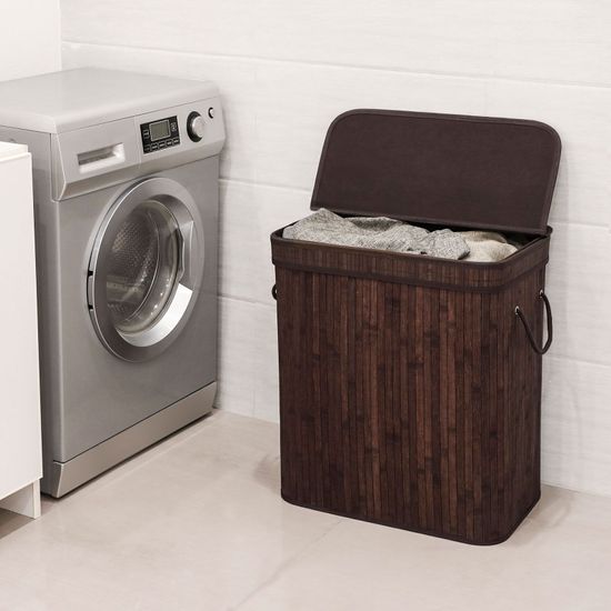 Bamboo Rectangular Laundry Hamper - Laundry Basket | SONGMICS