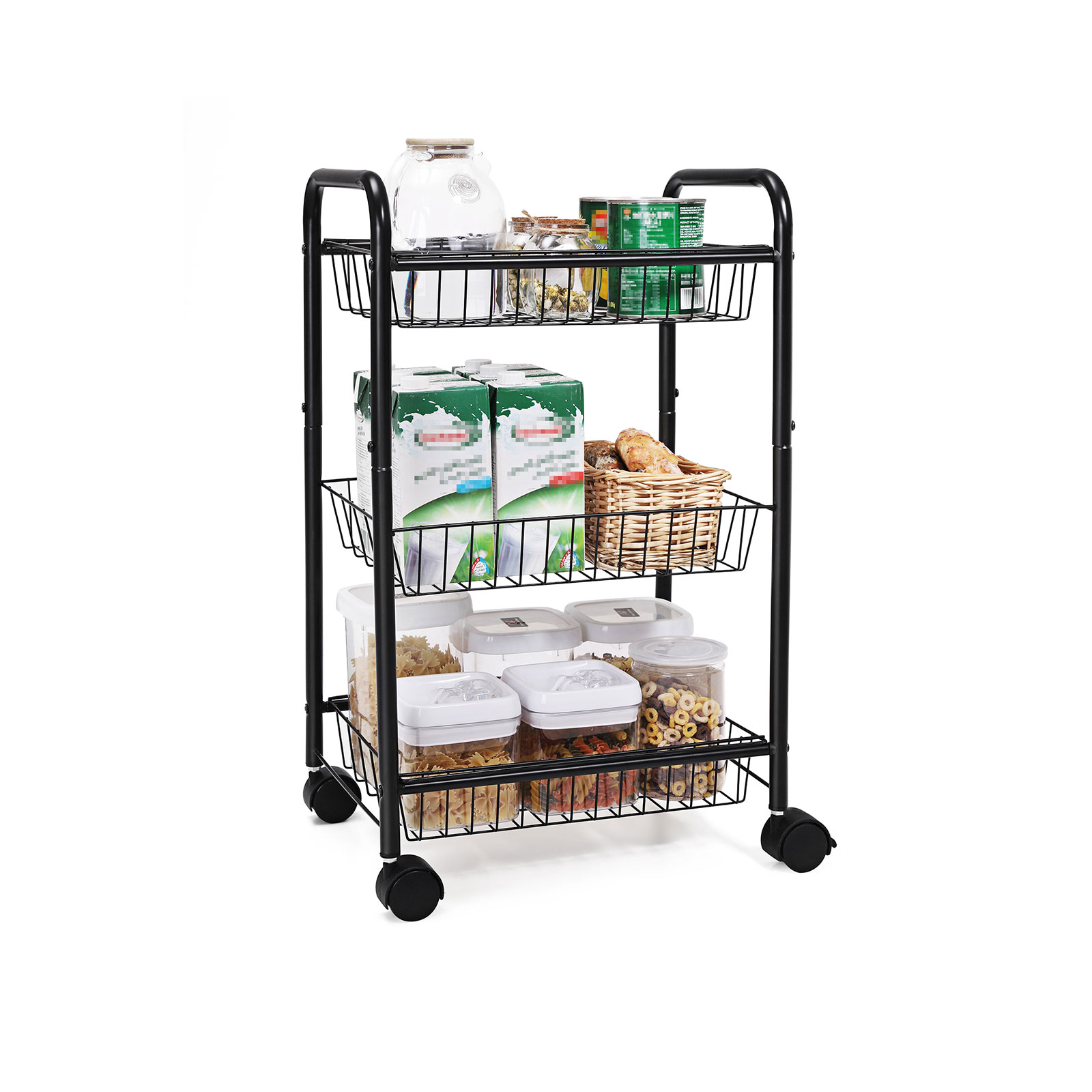 3 Tiers Rolling Cart - Rolling Cart | SONGMICS