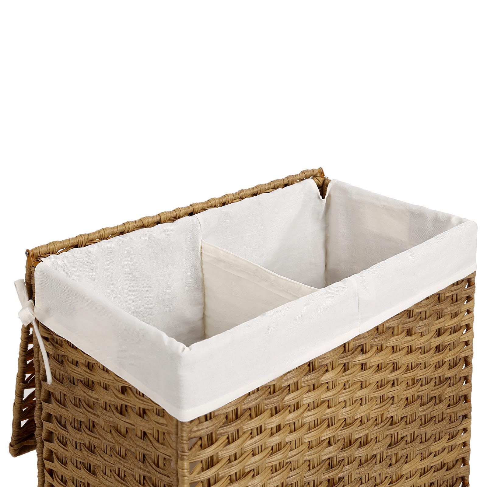 Natural Handwoven Double Laundry Hamper | SONGMICS