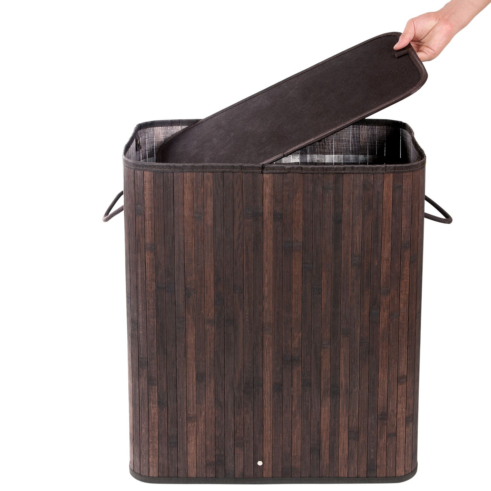 Bamboo Rectangular Laundry Hamper - Laundry Basket | SONGMICS