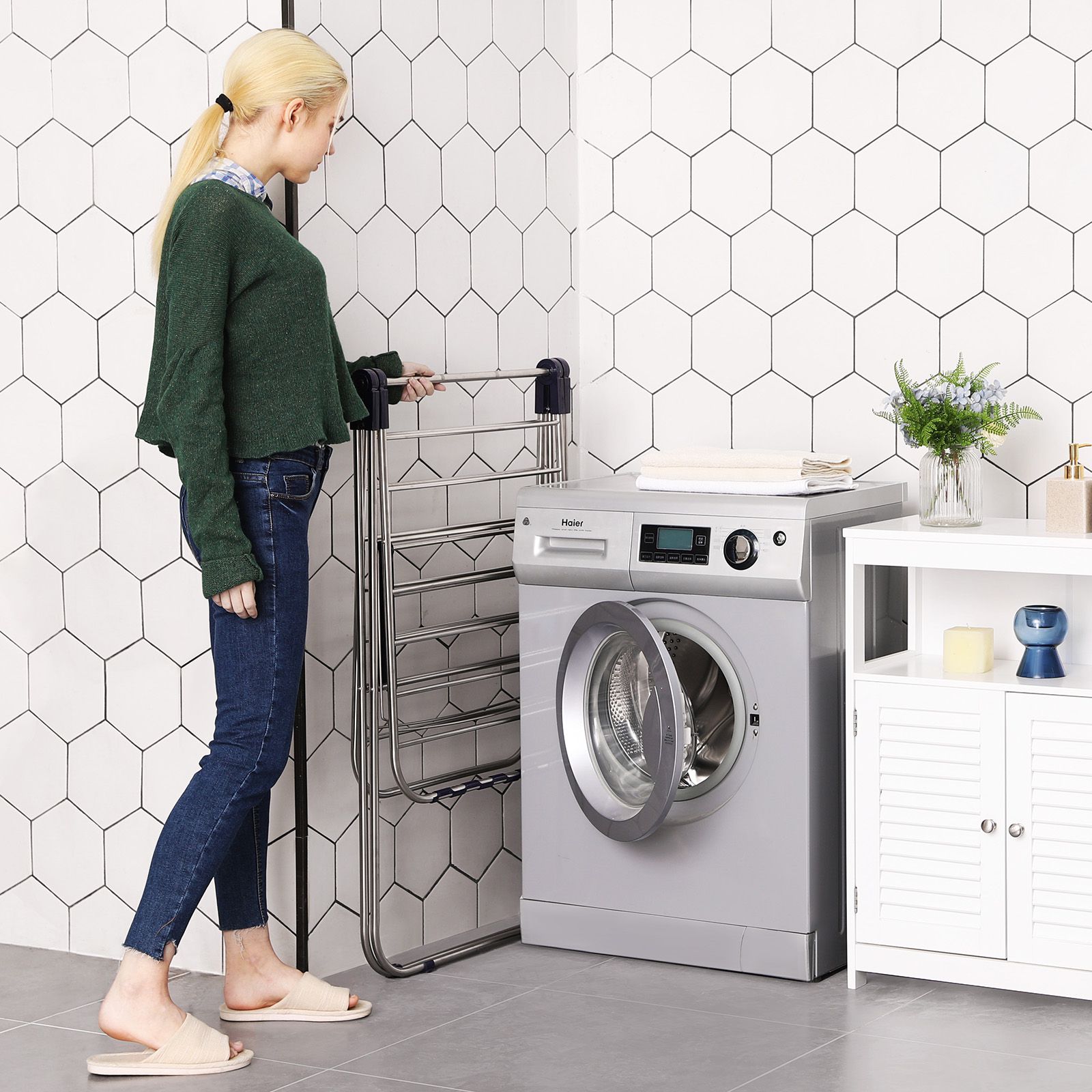 Stainless Steel Drying Rack - Garment Rack | SONGMICS