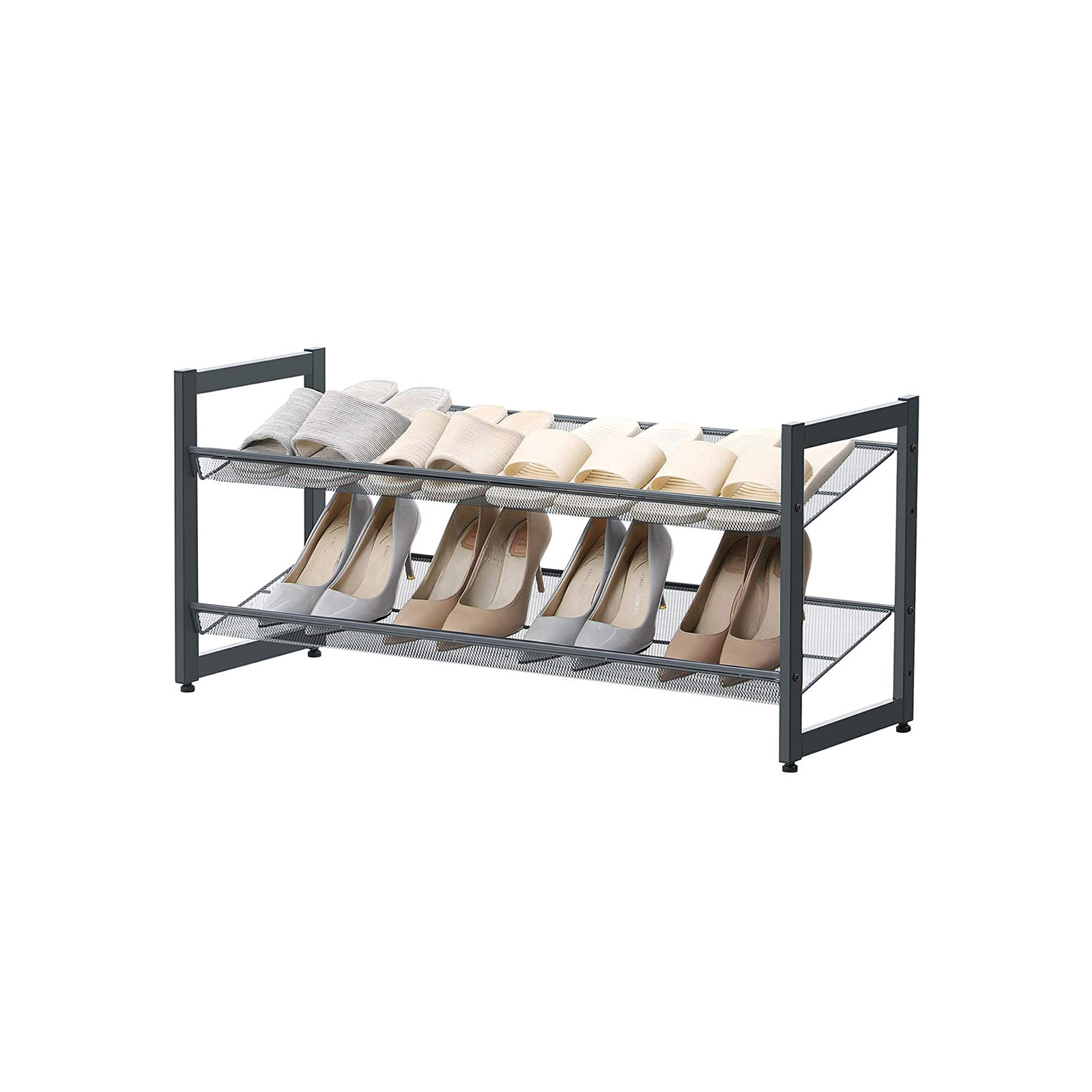 Metal Mesh Shoe Shelf - Shoe Rack | SONGMICS