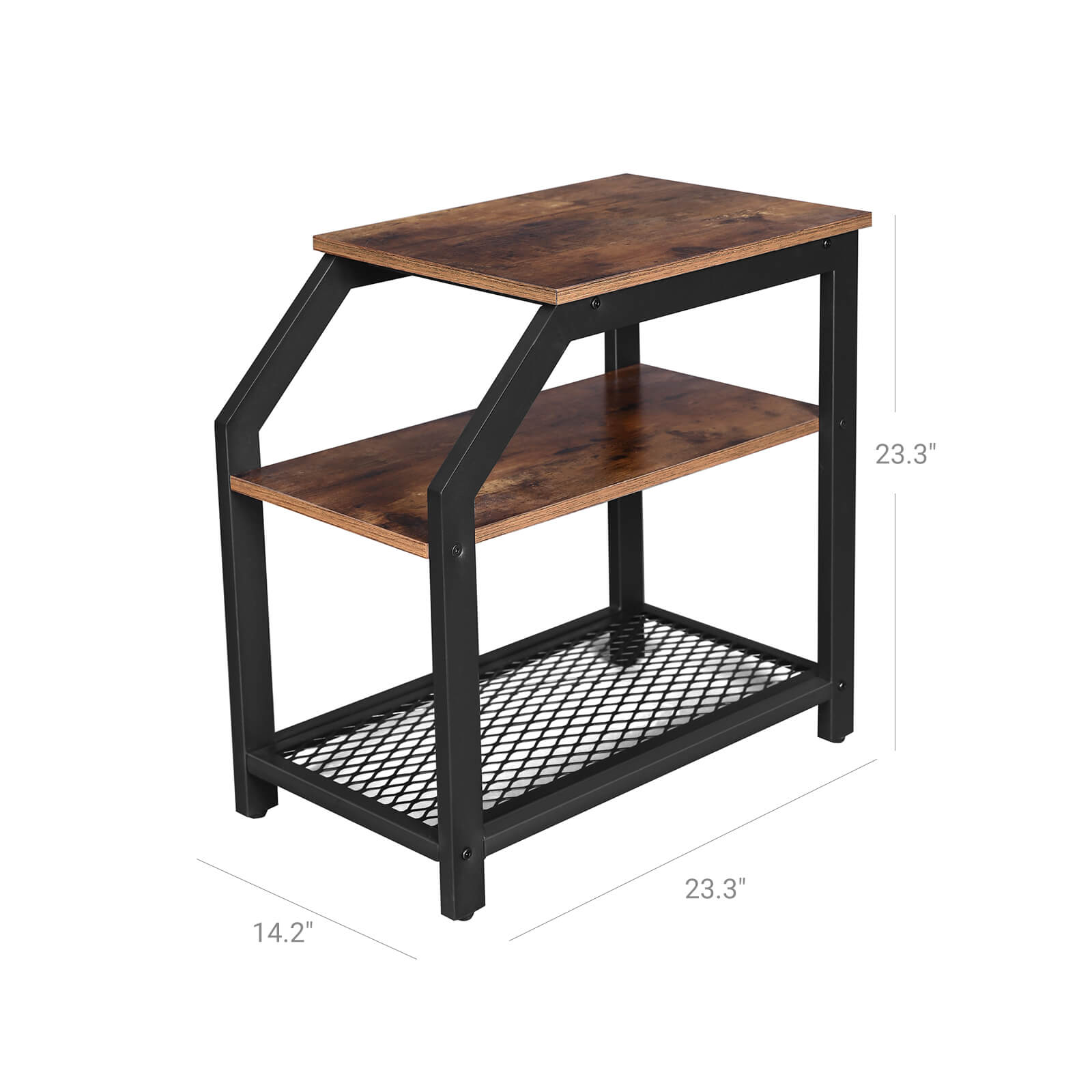 3-Tier Industrial Side Table - Side Table | VASAGLE by SONGMICS