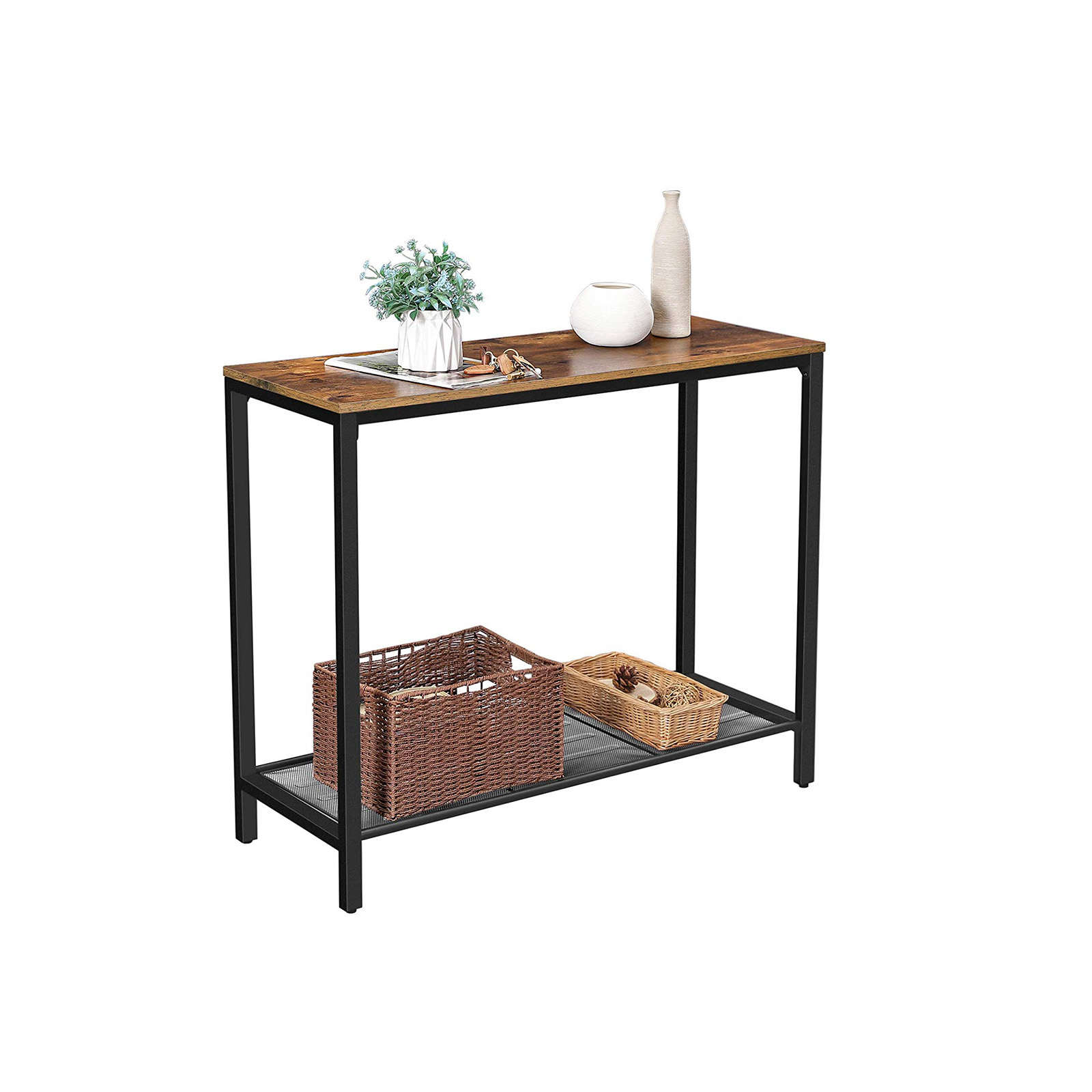 Mesh Shelf Console Table - Console Table | VASAGLE by SONGMICS