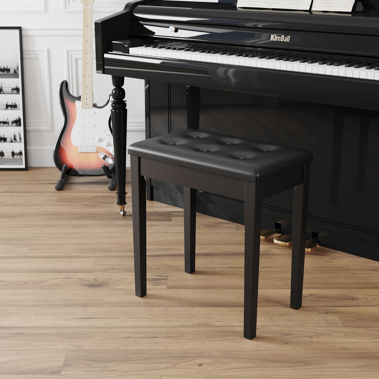 Padded Piano Bench - Piano Bench | SONGMICS
