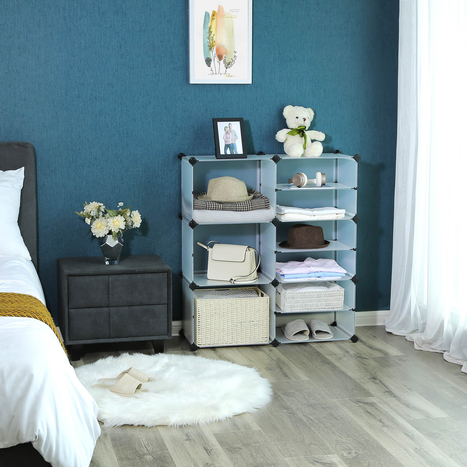 Interlocking Plastic Cubes Organizer - Cube Organizer | SONGMICS