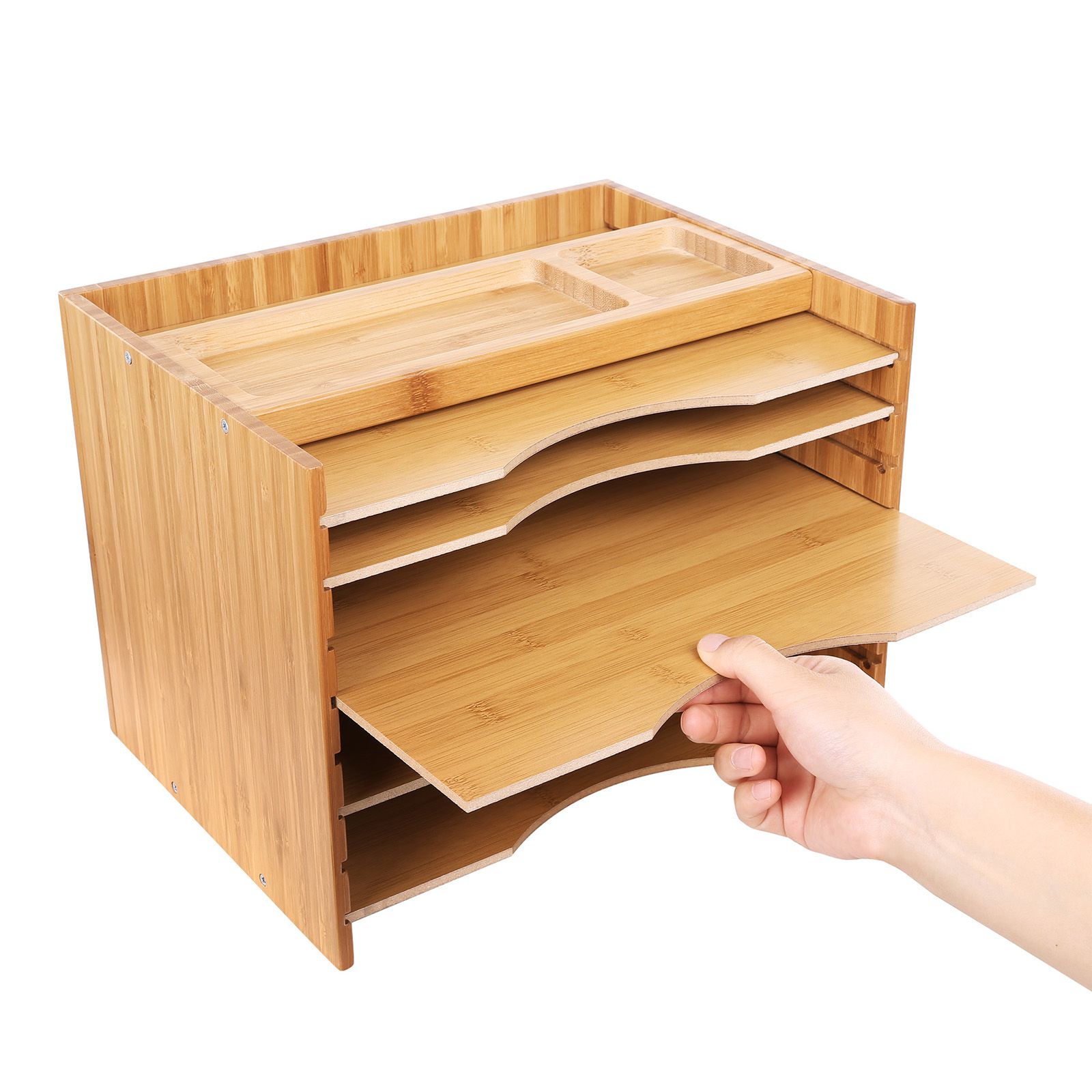 Bamboo File Organizer - File Orgaizer | SONGMICS
