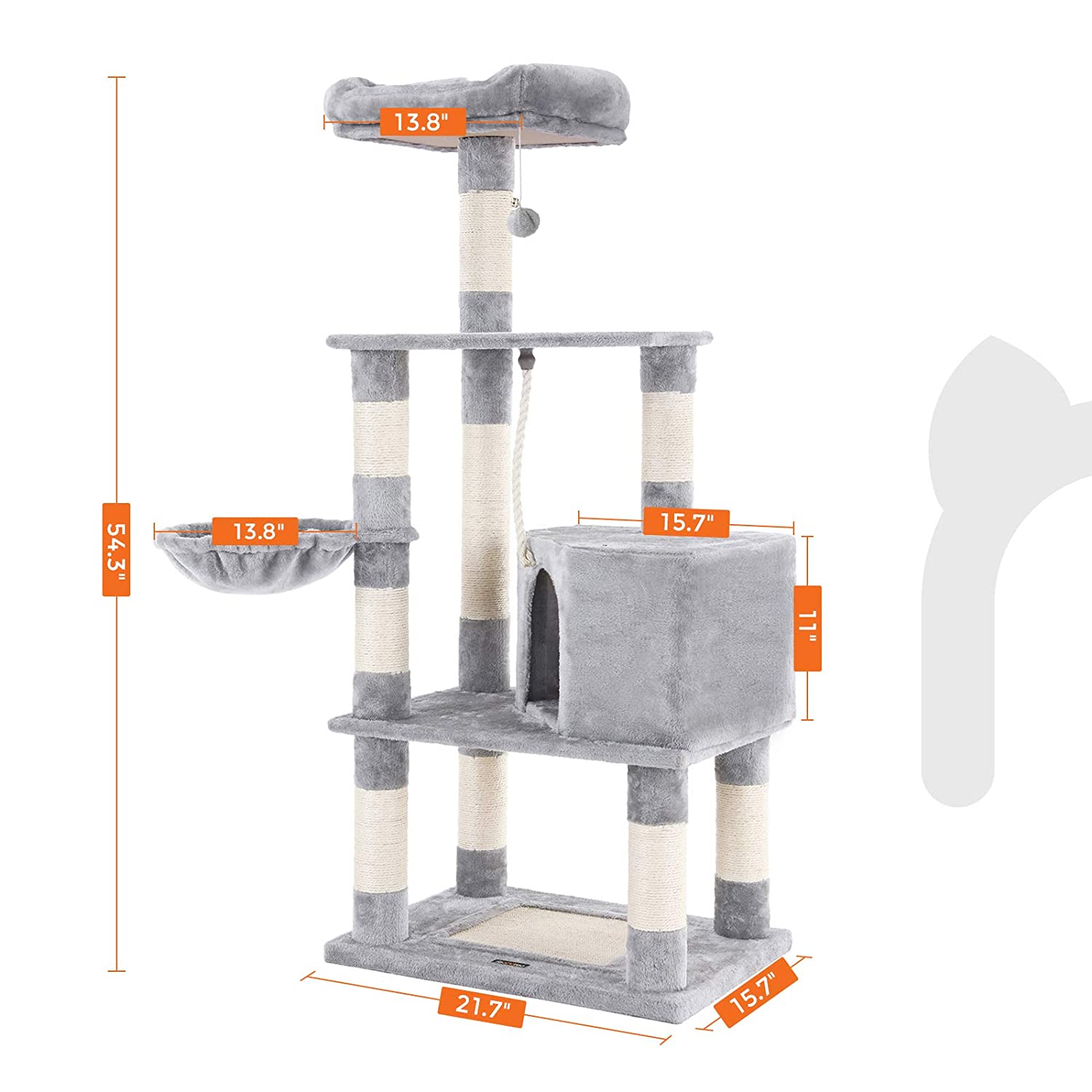 Light gray Cat Tree - Cat Tree | FEANDREA by SONGMICS