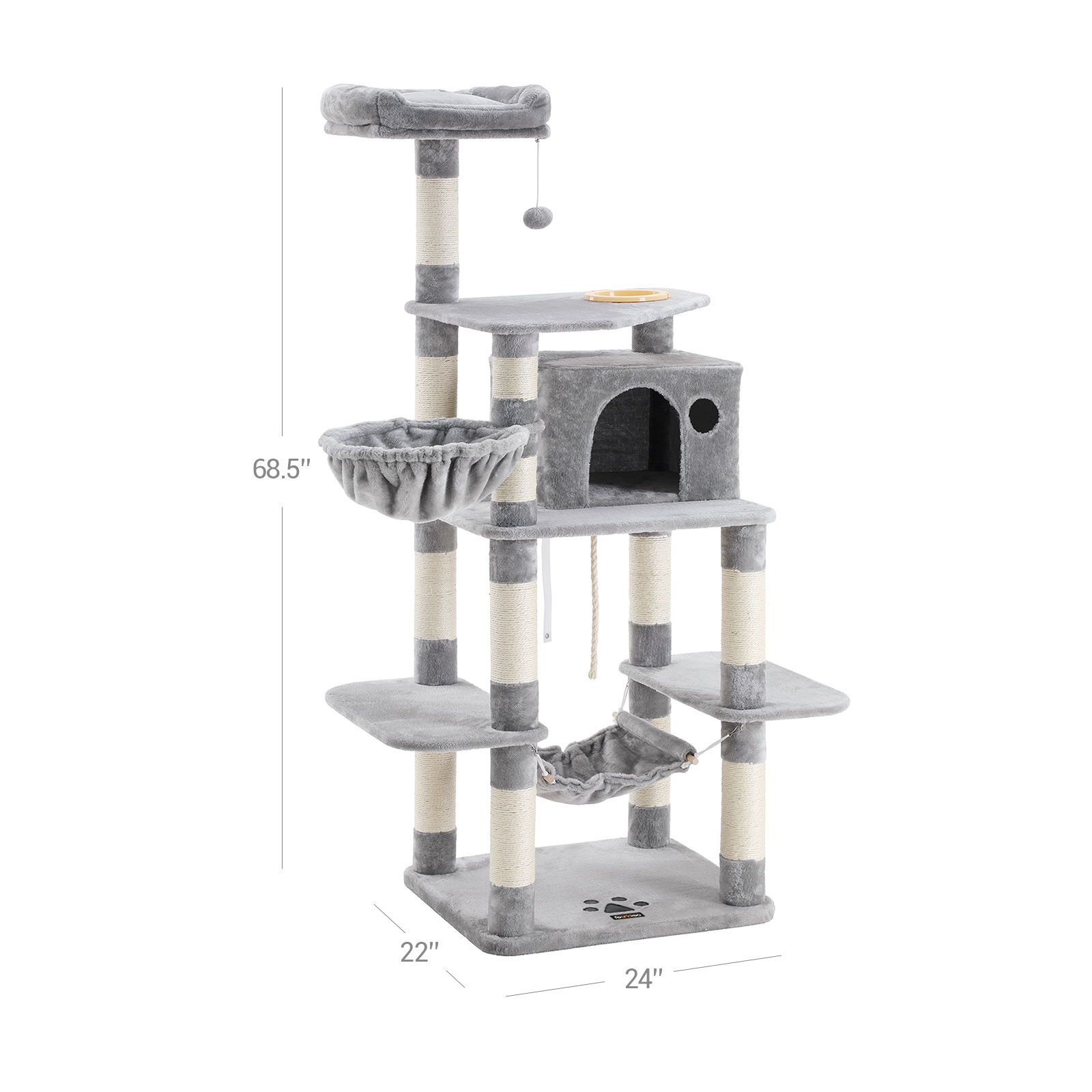 Cat Tower with Feeder - Cat Tree | FEANDREA by SONGMICS