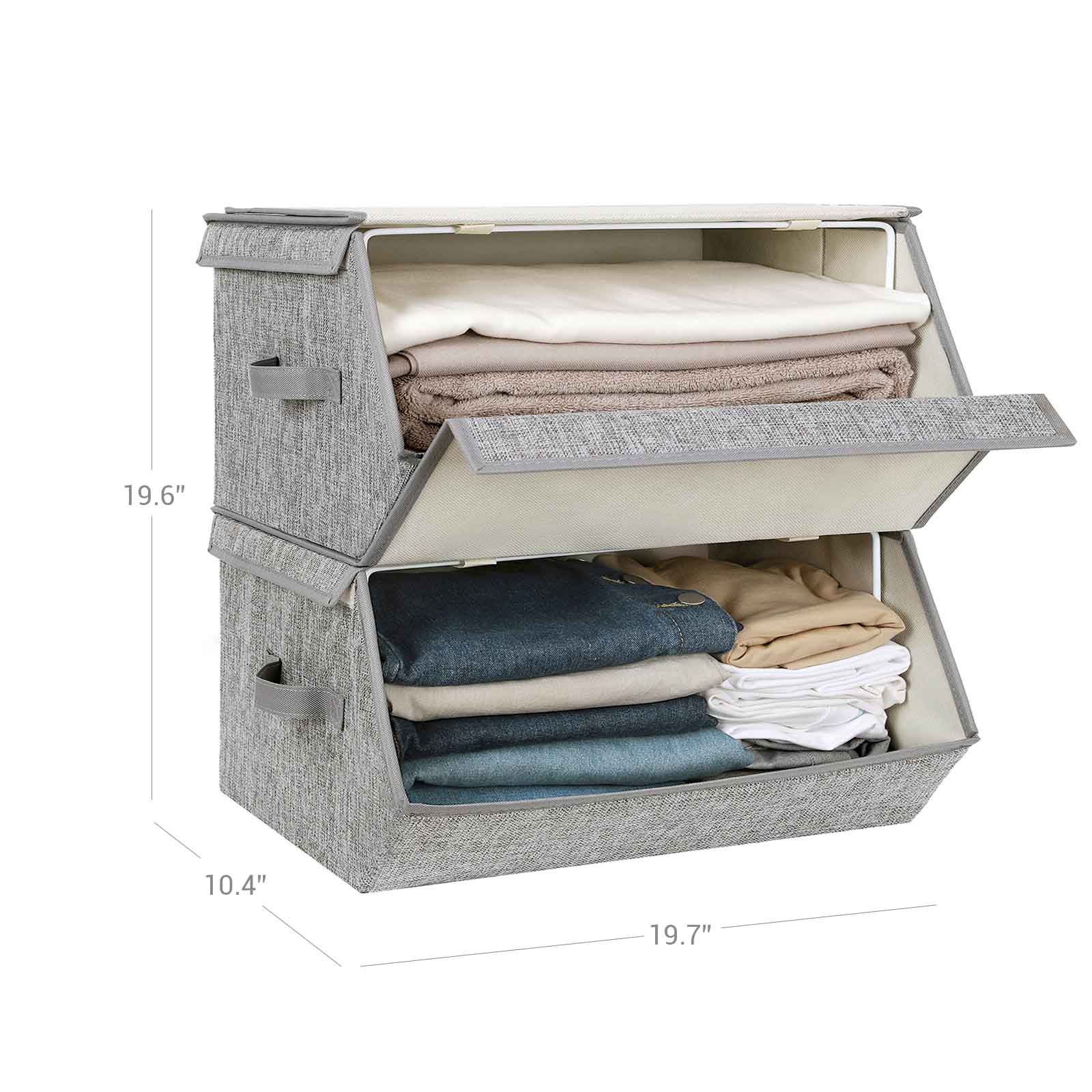 Large Stackable Storage Bins - Storage Box | SONGMICS