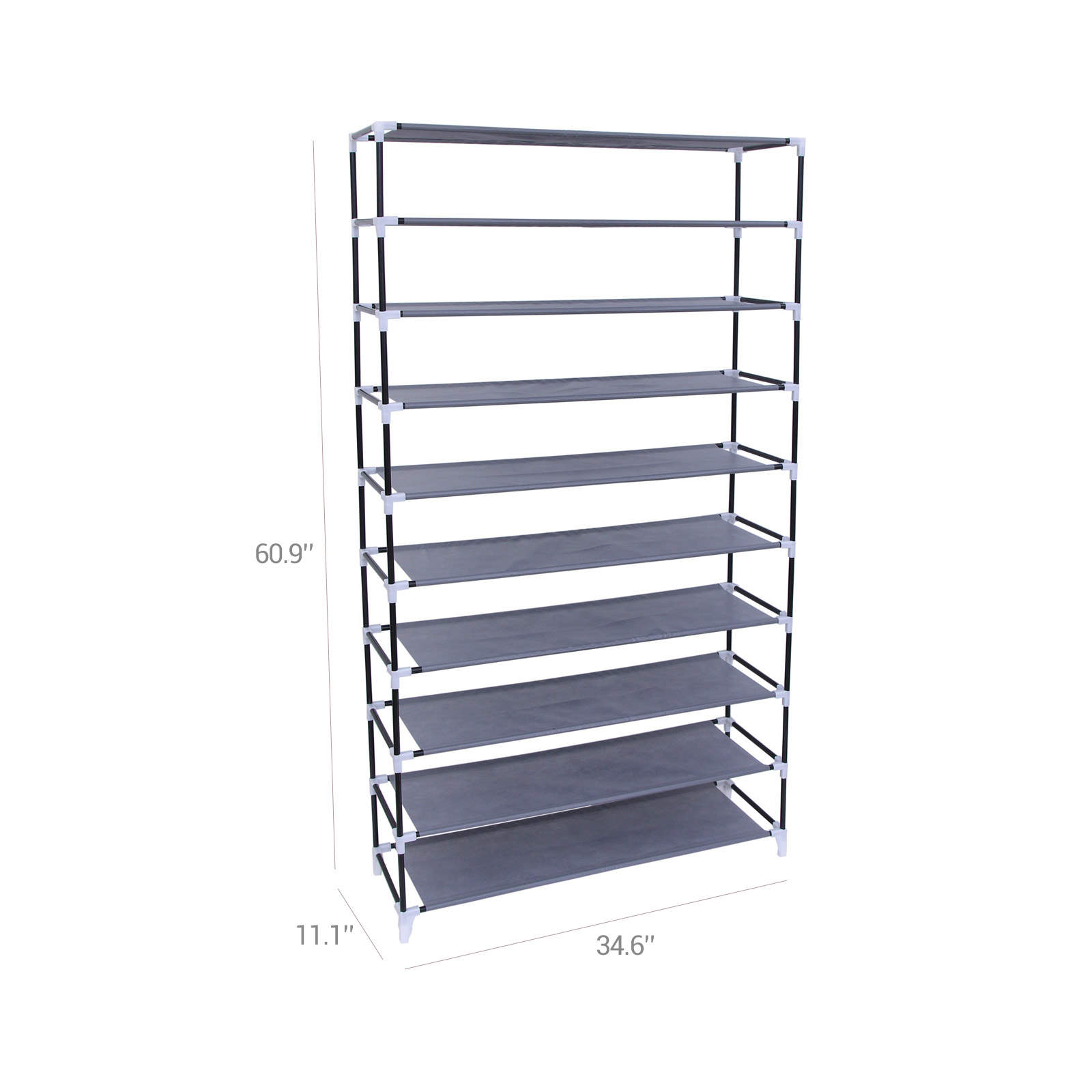 Gray Enclosed Shoe Rack - Shoe Rack | SONGMICS
