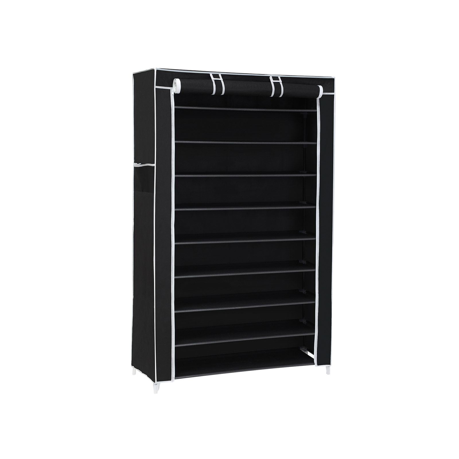 Black Enclosed Cabinet Organizer - Shoe Rack | SONGMICS